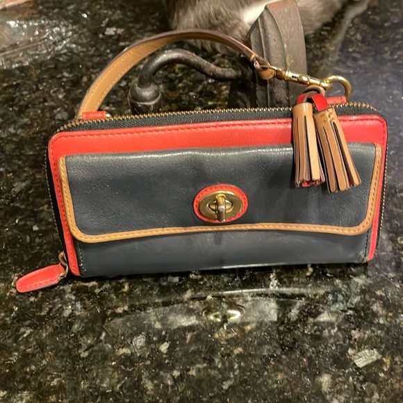 Coach | Bags | Vintage Coach Color Block Organizer With Tassels And ...